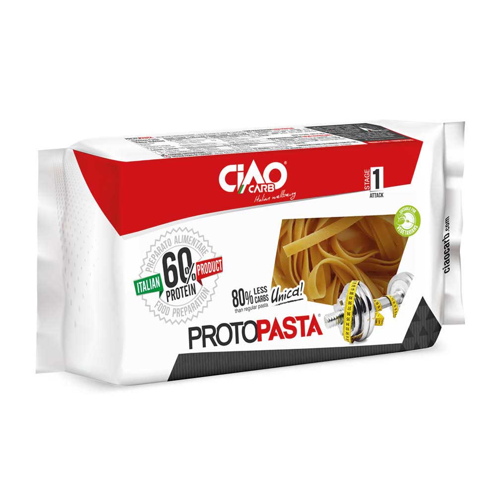 Tagliatelle Pasta 60% eiwitten – Ciao Carb (2 x 50 g) – shop.pro10.be
